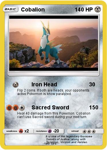 Pokémon Cobalion 371 371 - Iron Head - My Pokemon Card