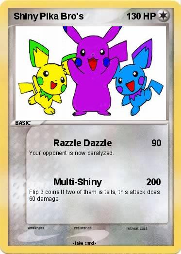 Pokémon Shiny Pika Bro s - Razzle Dazzle 90 - My Pokemon Card