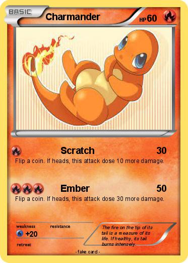 Pokémon Charmander 1606 1606 - Scratch - My Pokemon Card