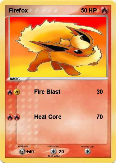 Pokémon Firefox 192 192 - Fire Blast - My Pokemon Card