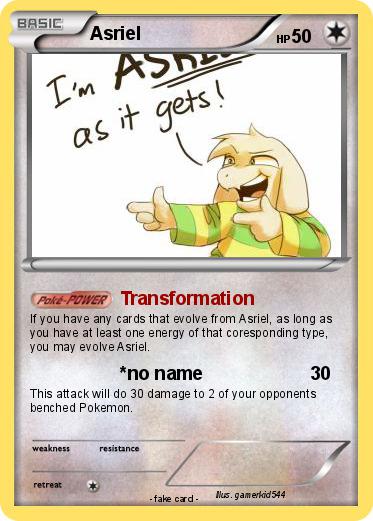 Pokémon Asriel 34 34 - Transformation - My Pokemon Card