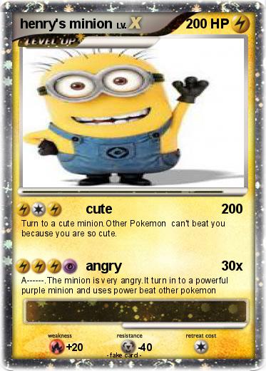 Pokémon henry s minion 1 1 - cute - My Pokemon Card