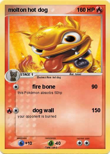 Pokémon molton hot dog - fire bone - My Pokemon Card