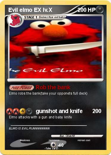Pokémon Evil elmo EX lv X - Rob the bank - My Pokemon Card