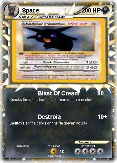 Pokémon Space 114 114 - Blast Of Cream - My Pokemon Card