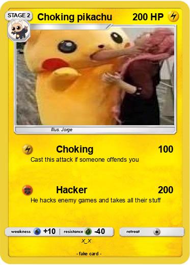 Pokémon Choking pikachu - Choking - My Pokemon Card