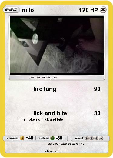 Pokémon milo 247 247 - fire fang - My Pokemon Card