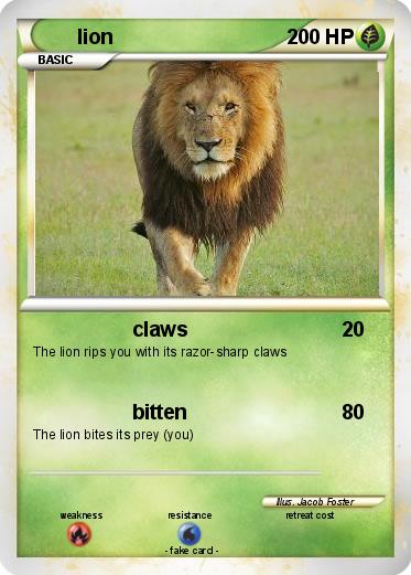 Pokémon lion 522 522 - claws - My Pokemon Card