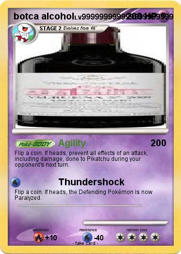 Pokémon botca alcohol - Agility - My Pokemon Card