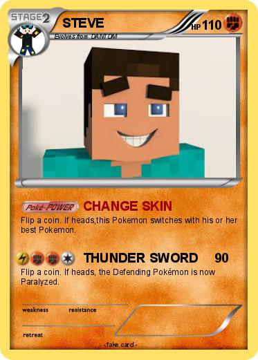 Pokémon STEVE 4545 4545 - CHANGE SKIN - My Pokemon Card