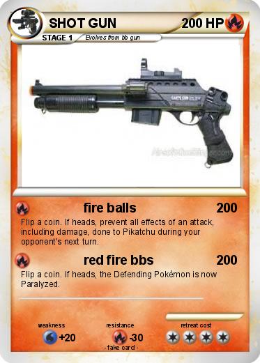 Pokémon SHOT GUN 11 11 - fire balls - My Pokemon Card