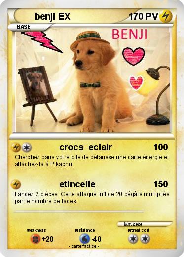 Pokémon benji EX 1 1 - crocs eclair - Ma carte Pokémon