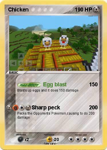 Pokémon Chicken 459 459 - Egg blast - My Pokemon Card