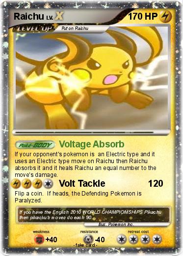 Pokémon Raichu 762 762 - Voltage Absorb - My Pokemon Card