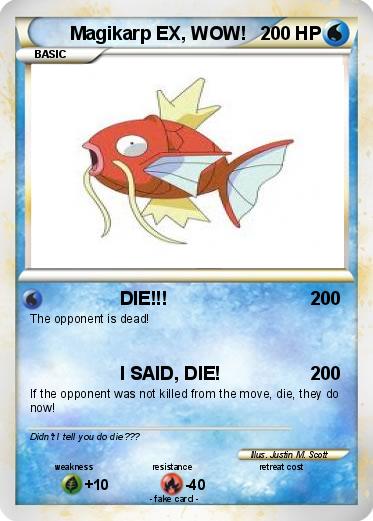 Pokémon Magikarp EX WOW - DIE!!! - My Pokemon Card