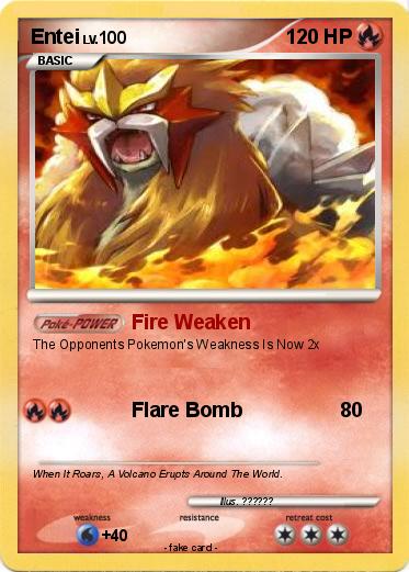 Pokémon Entei 622 622 - Fire Weaken - My Pokemon Card