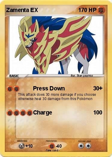 Pokémon Zamenta EX - Press Down - My Pokemon Card