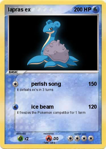 Pokémon lapras ex 14 14 - perish song - My Pokemon Card