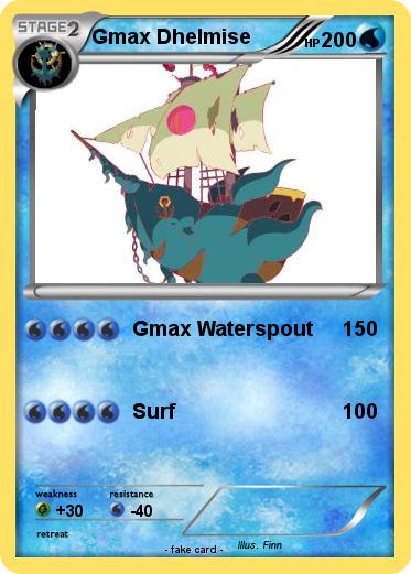 Pokémon Gmax Dhelmise - Gmax Waterspout - My Pokemon Card