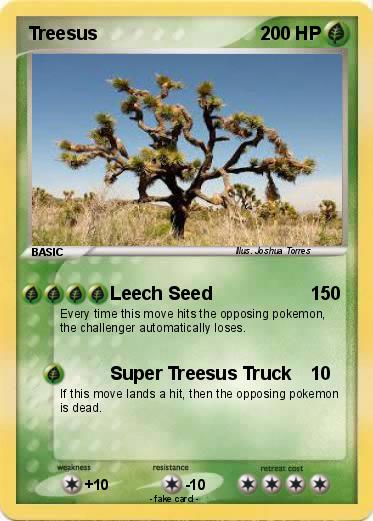 Pokémon Treesus - Leech Seed - My Pokemon Card