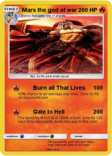 Pokémon Mars the god of war - Burn all That Lives - My Pokemon Card