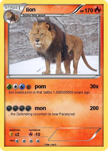 Pokémon lion 627 627 - pom - My Pokemon Card