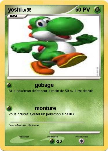 Pokémon yoshi 766 766 - gobage - Ma carte Pokémon