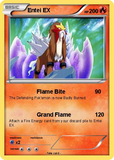 Pokémon Entei EX 120 120 - Flame Bite - My Pokemon Card