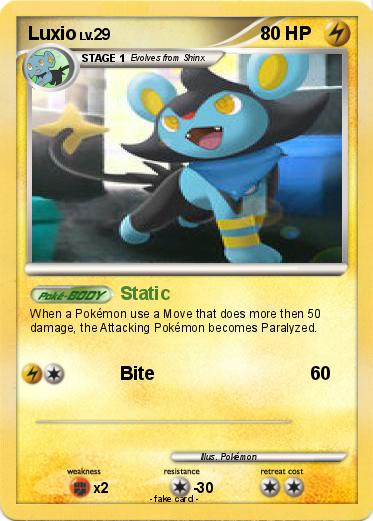 Pokémon Luxio 155 155 - Static - My Pokemon Card