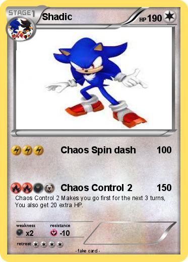 Pokémon Shadic 328 328 - Chaos Spin dash - My Pokemon Card