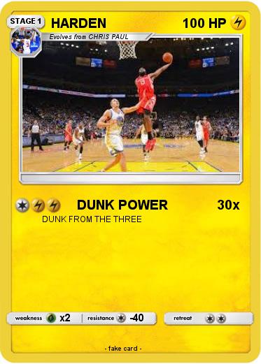 Pokémon HARDEN 5 5 - DUNK POWER - My Pokemon Card