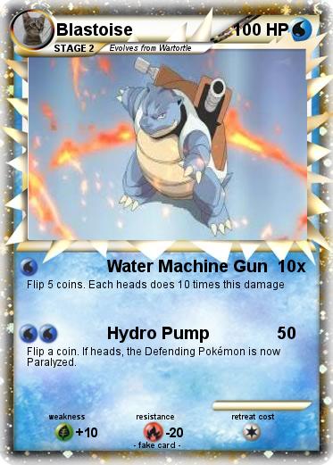 Pokémon Blastoise 2006 2006 - Water Machine Gun - My Pokemon Card