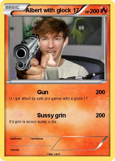 Pokémon Albert with glock 17 17 - Gun - My Pokemon Card