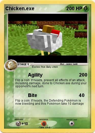 Pokémon Chicken exe - Agility - My Pokemon Card