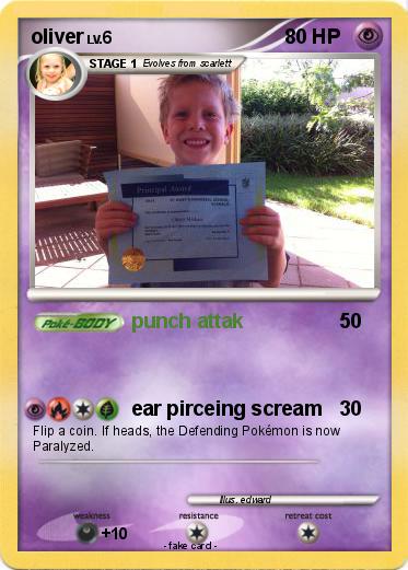 Pokémon oliver 251 251 - punch attak - My Pokemon Card