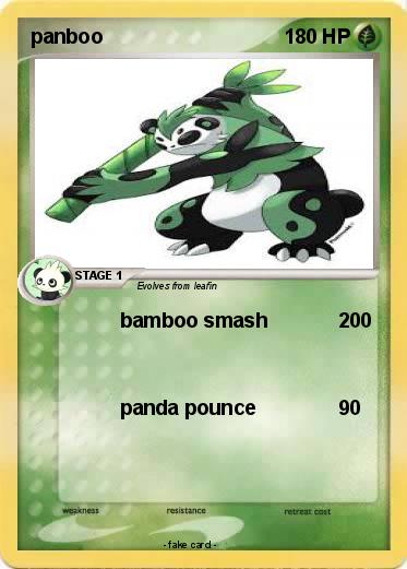 Pokémon panboo 2 2 - bamboo smash - My Pokemon Card