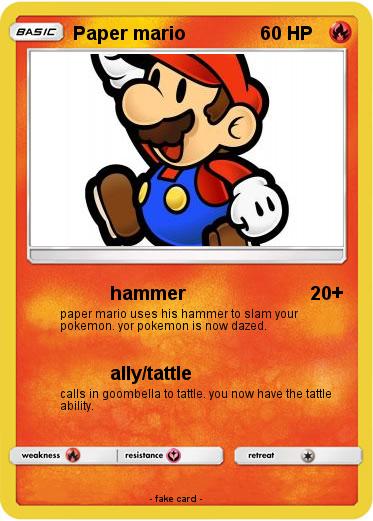 Pokémon Paper mario 350 350 - hammer - My Pokemon Card