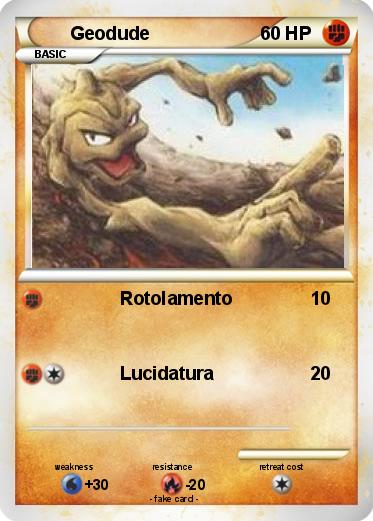 Pokémon Geodude 74 74 - Rotolamento - My Pokemon Card