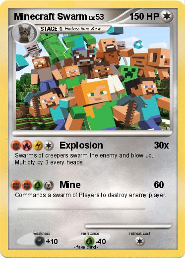 Pokémon Minecraft Swarm - Explosion - My Pokemon Card