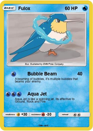 Pokémon Fulox - Bubble Beam - My Pokemon Card