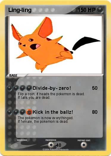 Pokémon Ling ling - Divide-by- zero! - My Pokemon Card
