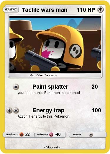 Pokémon Tactile wars man - Paint splatter - My Pokemon Card