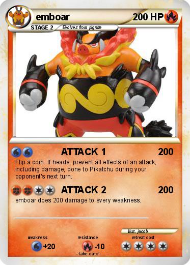 Pokémon emboar 1479 1479 - ATTACK 1 - My Pokemon Card