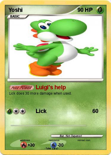 Pokémon Yoshi 3332 3332 - Luigi's help - My Pokemon Card