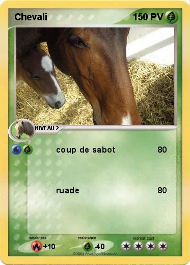 Pokémon Chevali 3 3 - coup de sabot - Ma carte Pokémon