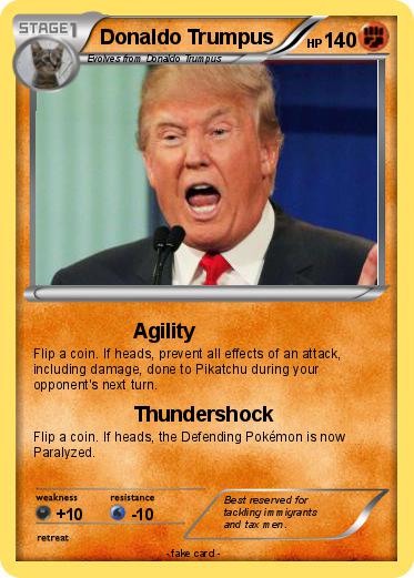 Pokémon Donaldo Trumpus - Agility - My Pokemon Card
