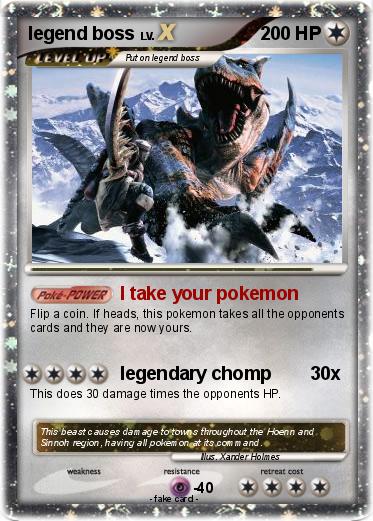 Pokémon legend boss - I take your pokemon - My Pokemon Card