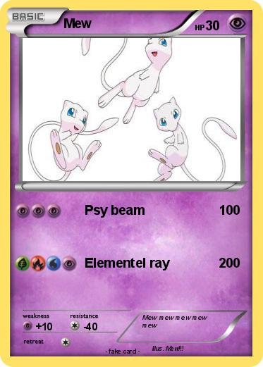Pokémon Mew 7855 7855 - Psy beam - My Pokemon Card