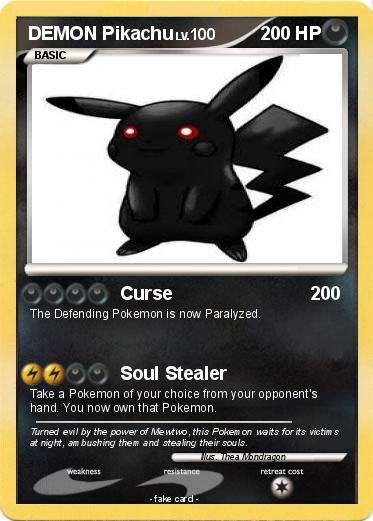 Pokémon DEMON Pikachu 10 10 - Curse - My Pokemon Card