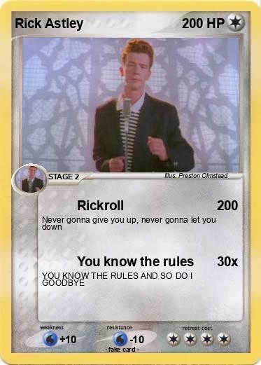 Pokémon Rick Astley 593 593 - Rickroll - My Pokemon Card